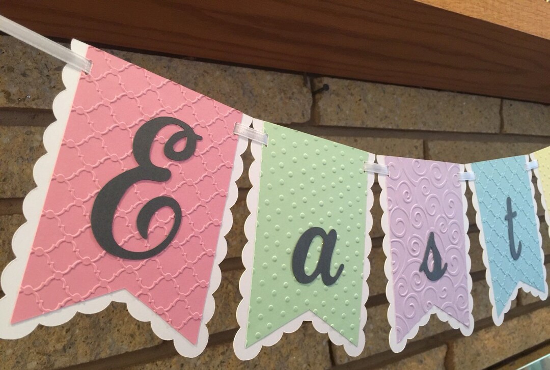 Easter Banner Garland Party Wall Decor Photo Backdrop Spring Pastel ...