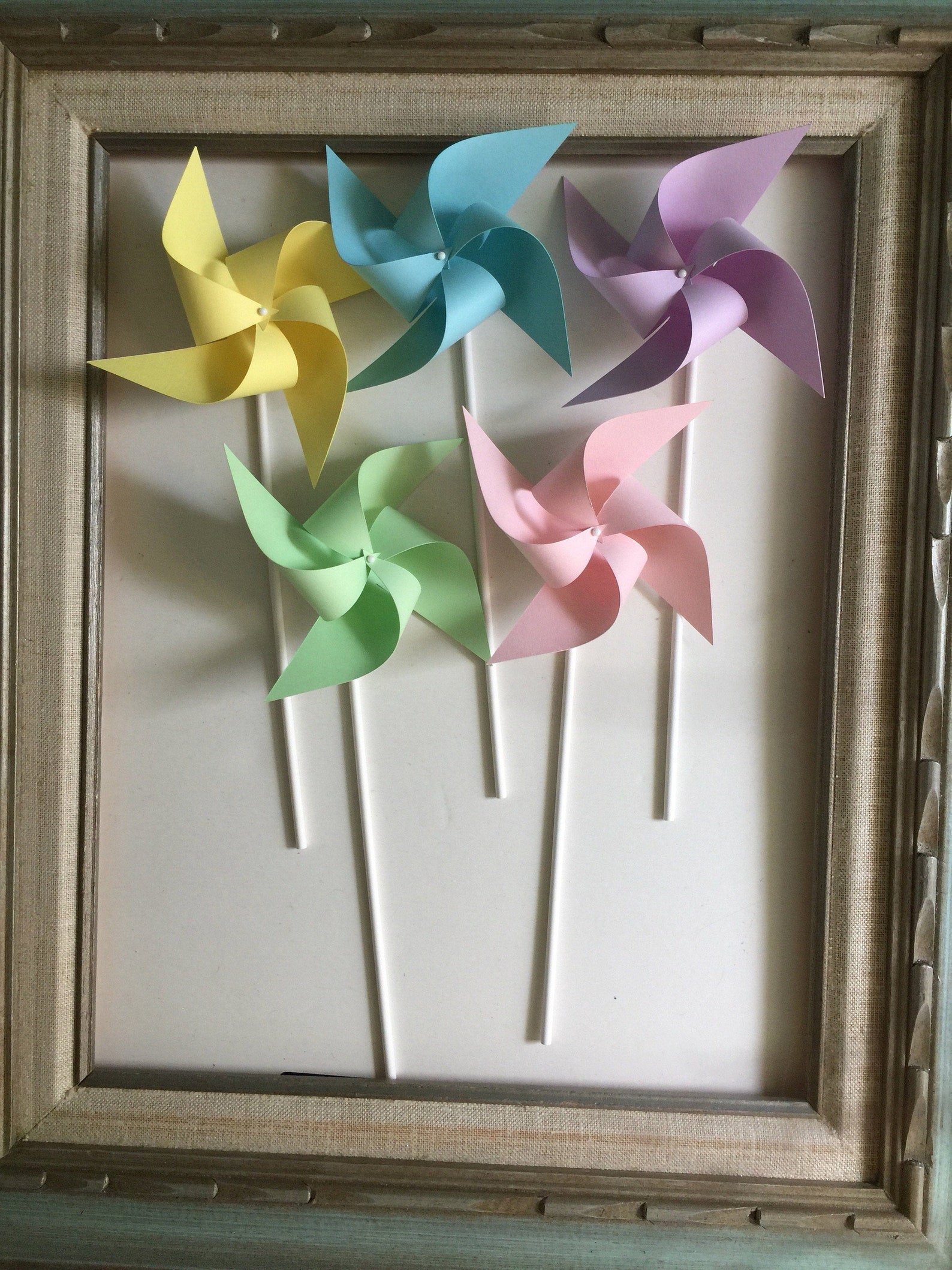 Party Paper Pinwheels in Pastel Colors, Unicorn Birthday, Baby Shower ...