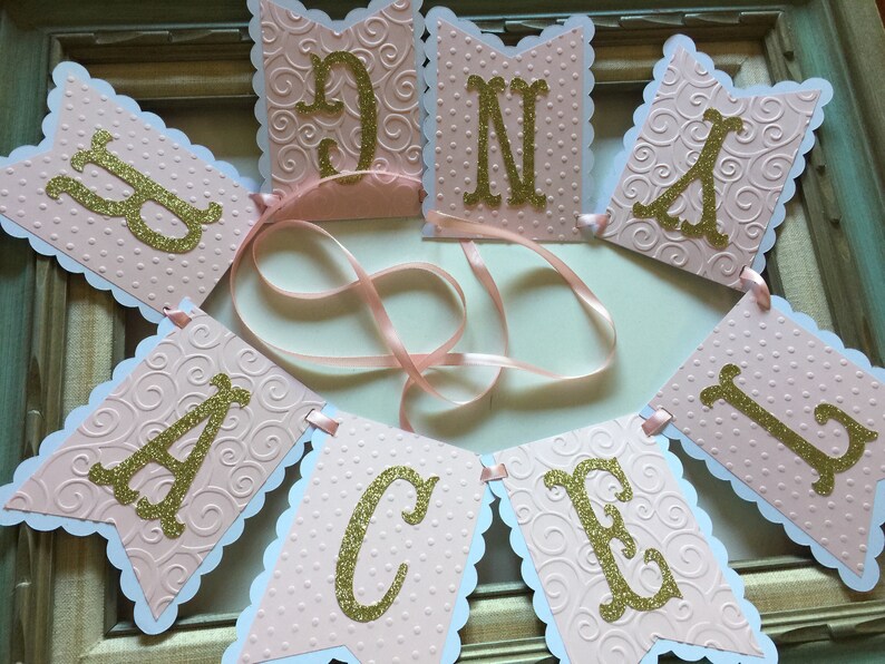 Birthday Name Party Banner One Year Old 1st First Birthday - Etsy