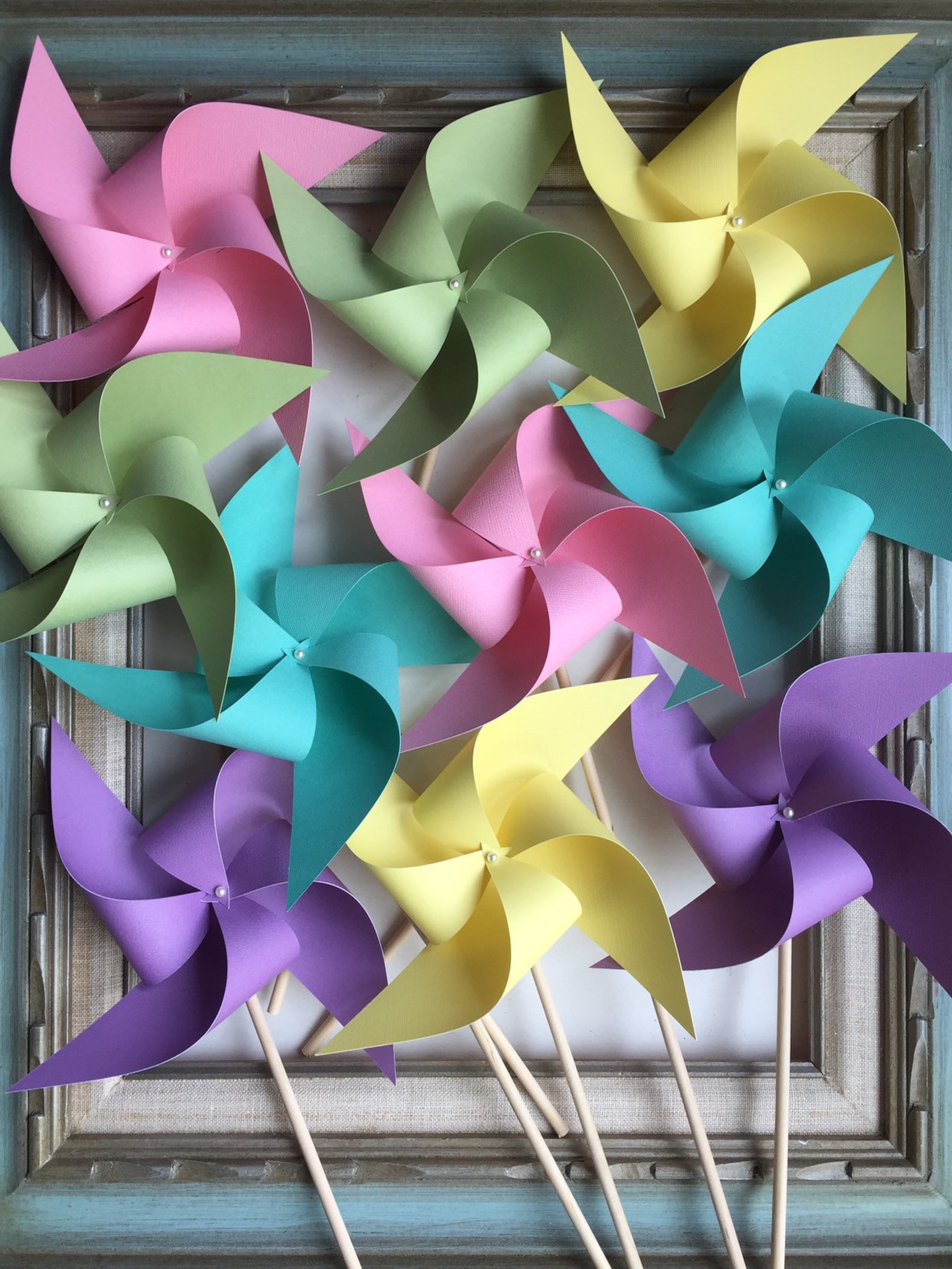 Pastel Spinning Paper Pinwheels Large Pastel Centerpieces - Etsy
