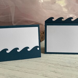 Ocean WAVE Placecard Tent Card Name Cards Under the Sea Birthday Party ...