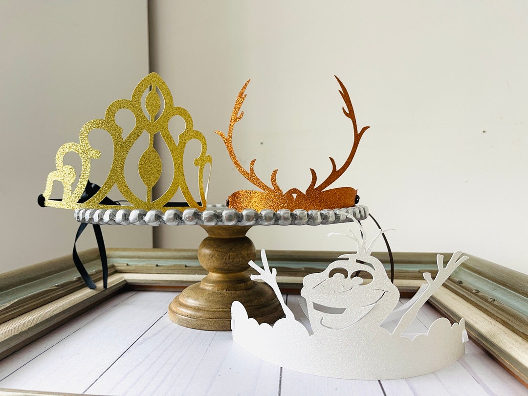 Olaf Crown Favor (6) Snowman Frozen Party Crown Sven Reindeer Elsa ...