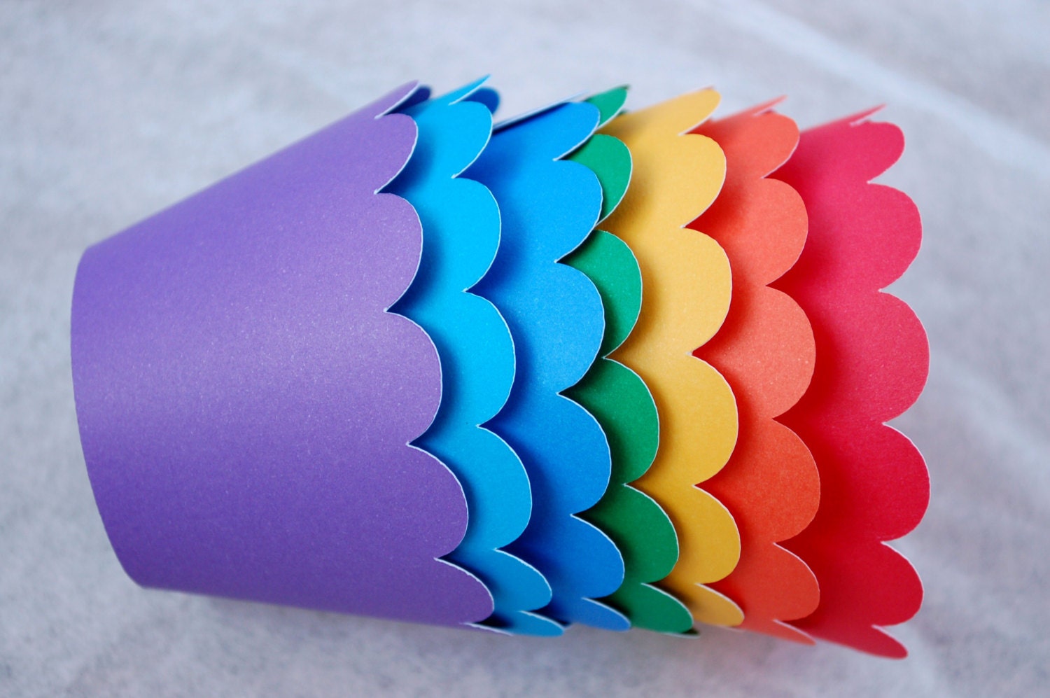 Rainbow Cupcake Wrappers Holders Primary Colors Unicorn Birthday Baby ...