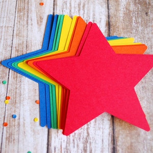 STAR Garland Birthday Party Banner Rainbow Primary Color Twinkle ...