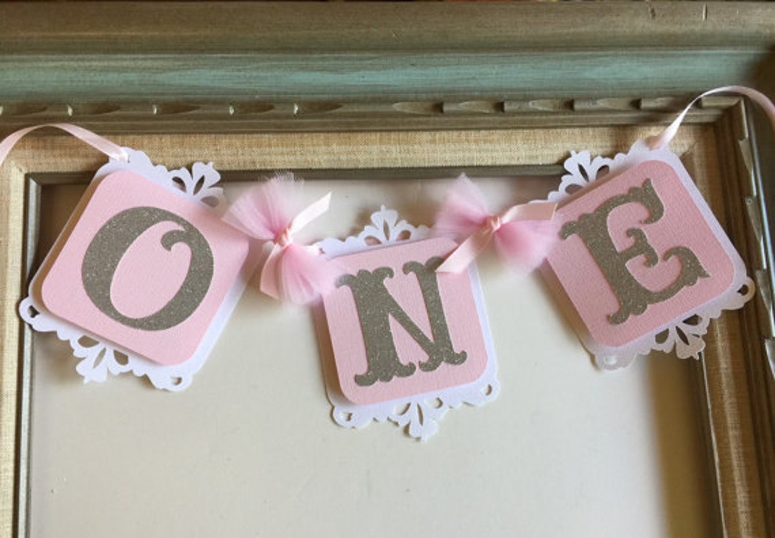 HIGH CHAIR ONE Birthday Party Banner One Year Old 1st First Birthday ...