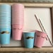 Eyelash + Mustache Party Cups Disposal Paper Snack Cups Glitter Gender ...