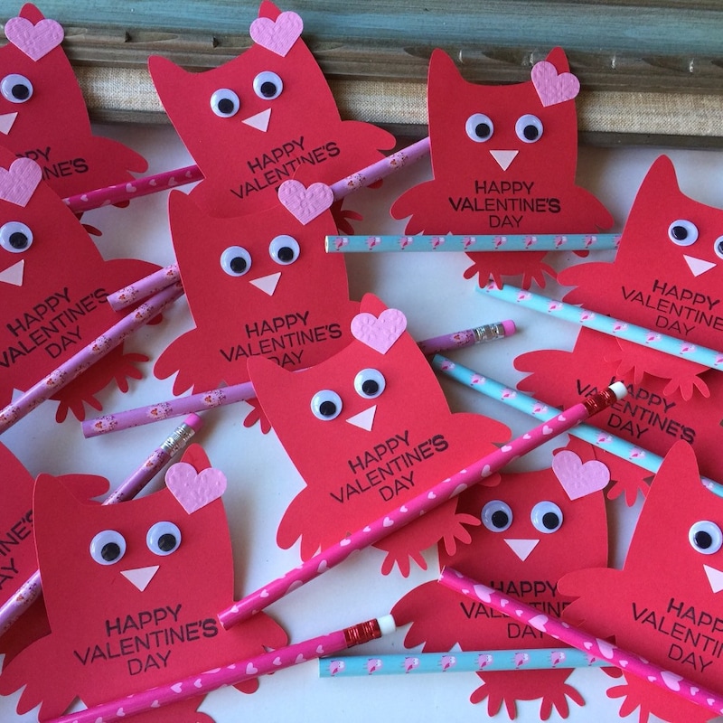 Owl Valentine Card - Etsy