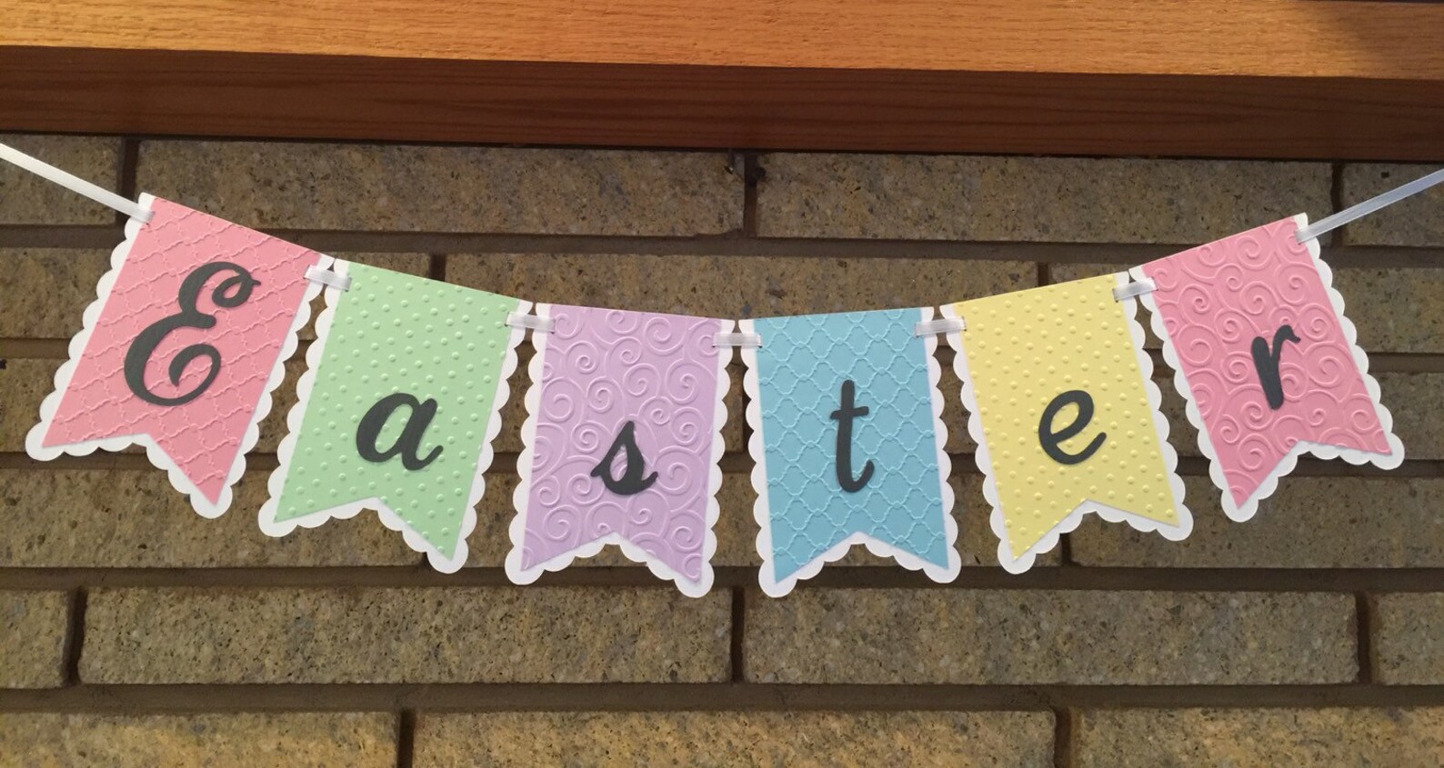 Easter Banner Garland Party Wall Decor Photo Backdrop Spring Pastel ...