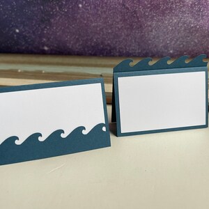 Ocean WAVE Placecard Tent Card Name Cards Under the Sea Birthday Party ...