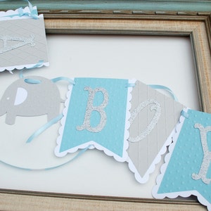 Elephant BABY SHOWER Banner | Baby Boy |prince Birthday Party Banner It ...