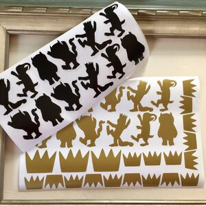 Where the Wild Things Are Party Gold or Silver Decal Stickers Wild One ...