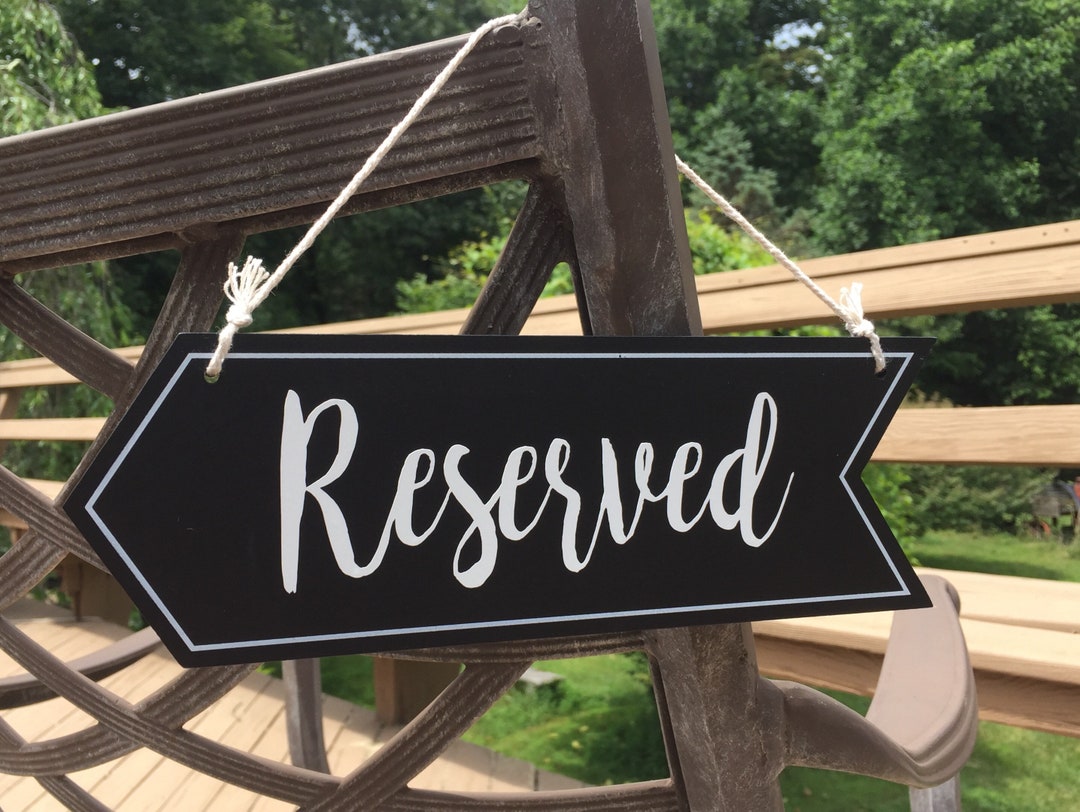 Wedding Reserved Sign, Seat Reserved Sign, Bride Groom Seat Sign ...