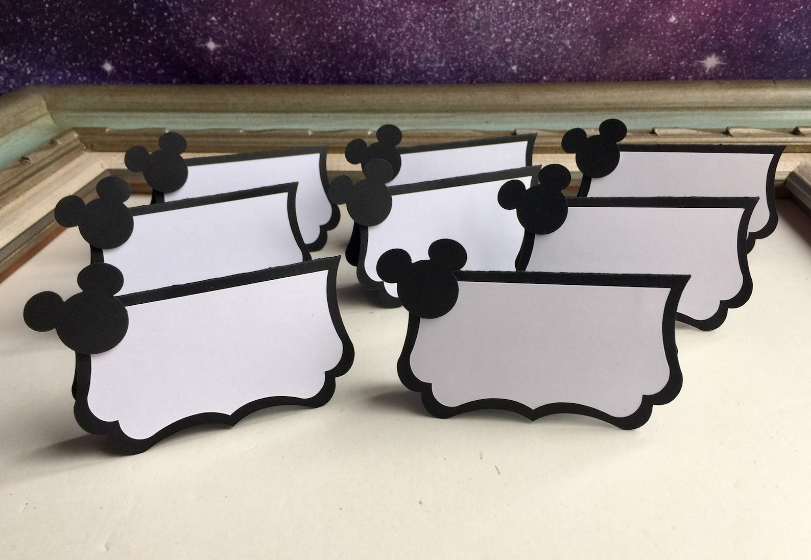 Mickey Mouse Tent Card Placecards One Year Old Toddler Birthday Party ...