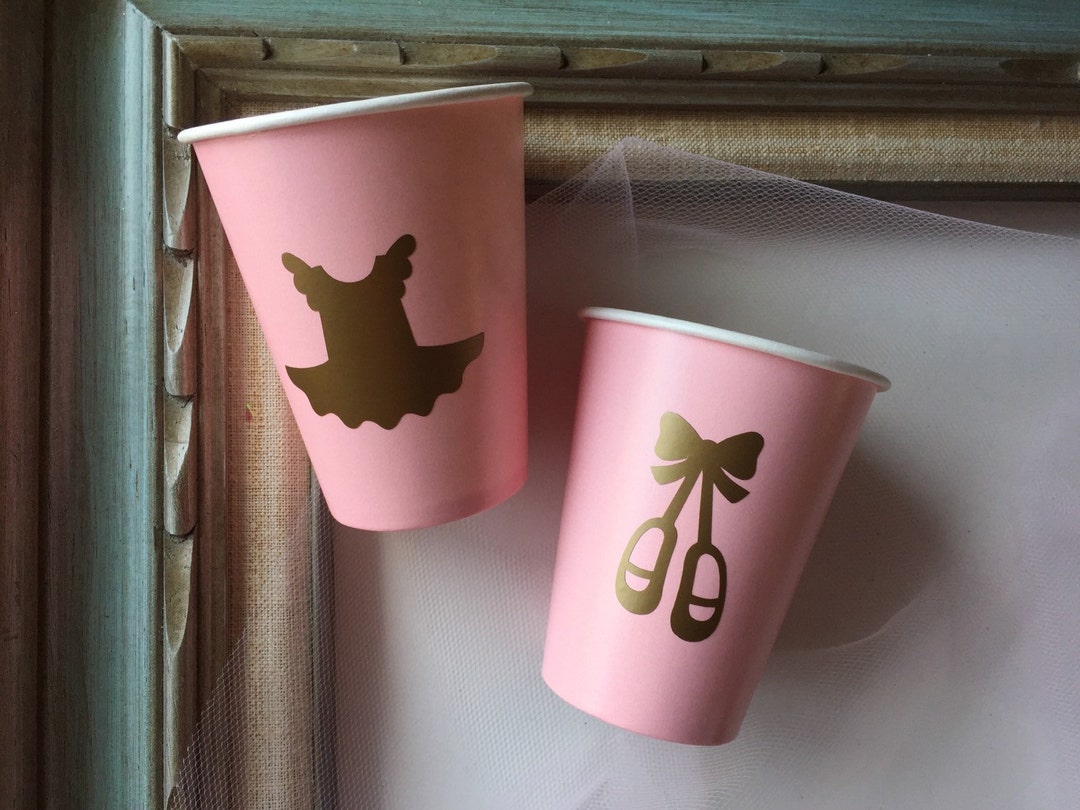 Ballerina Tutu Party Cups Princess Ballet Slippers Disposal Paper Snack ...