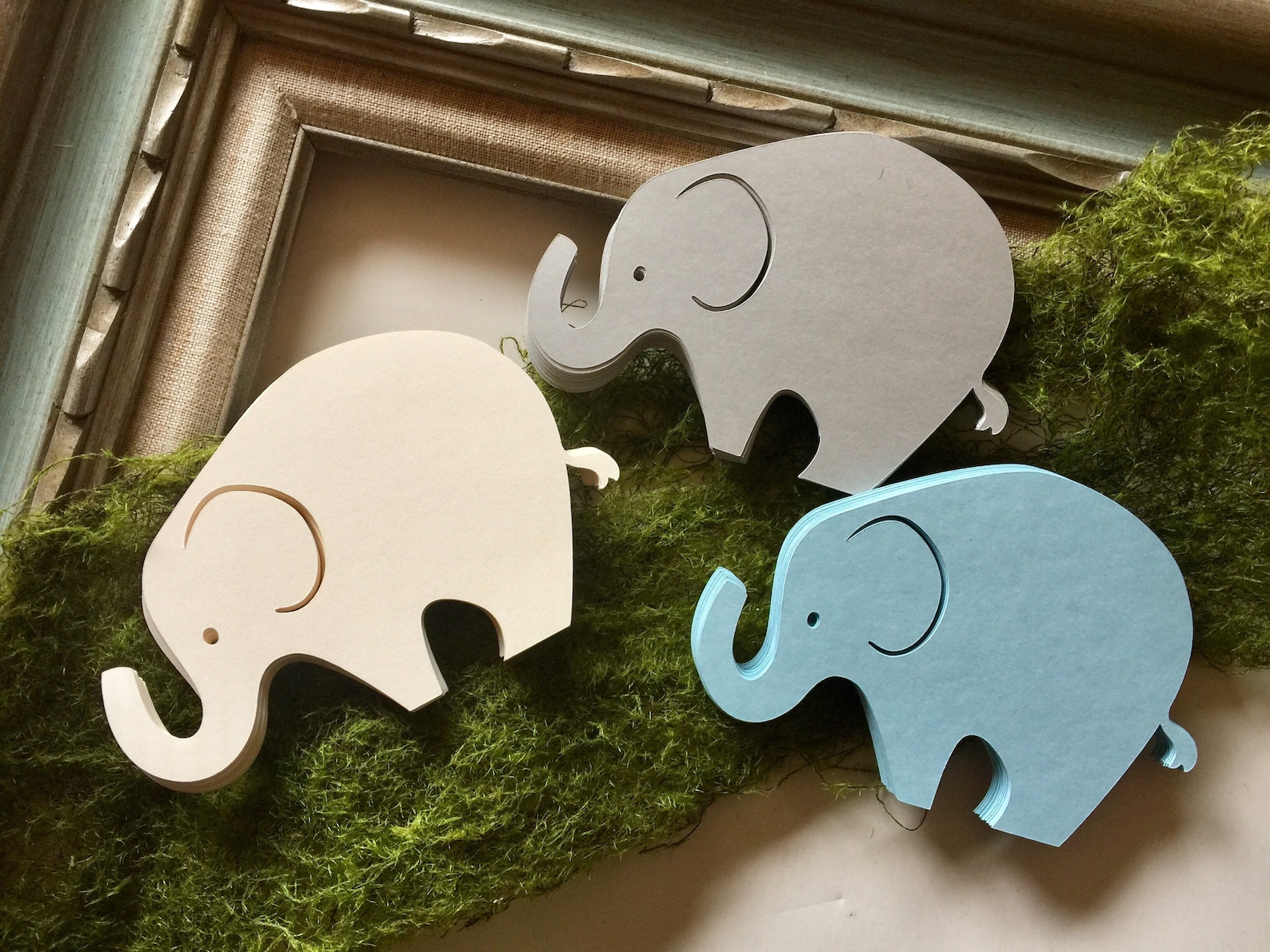 Baby Shower Elephant Die Cut Cutout Cut Outs Paper Parent - Etsy