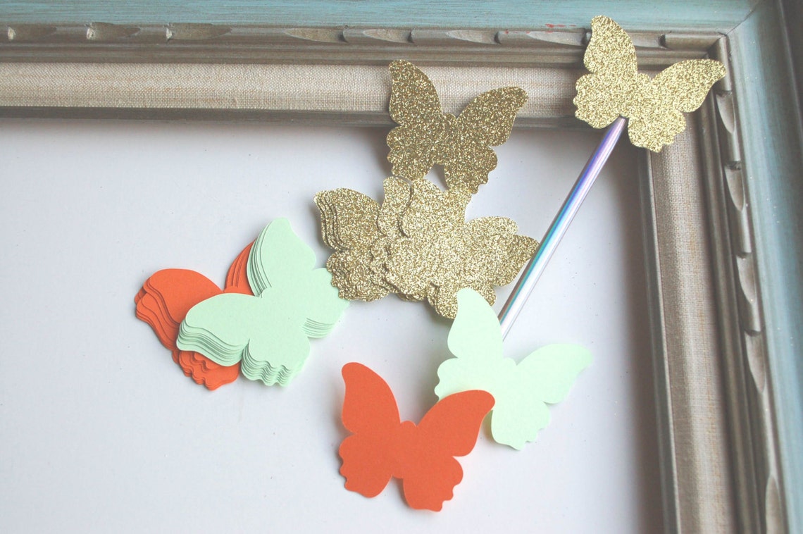 Paper Butterfly Cutouts Die Cut Spring Baby Shower LOVE - Etsy