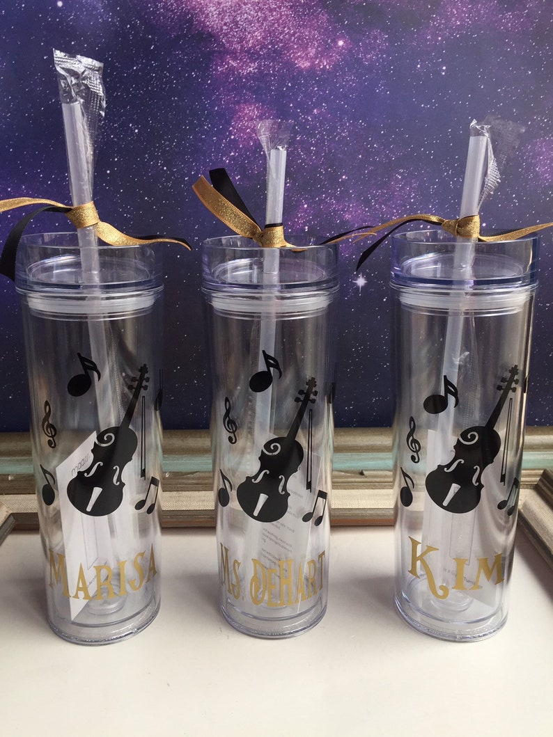 Personalized Violin Cello Tumbler Gift for Music Teachers or - Etsy
