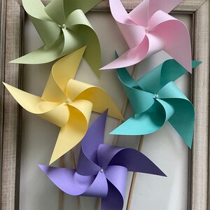 Pastel Spinning Paper Pinwheels Large Pastel Centerpieces Easter ...