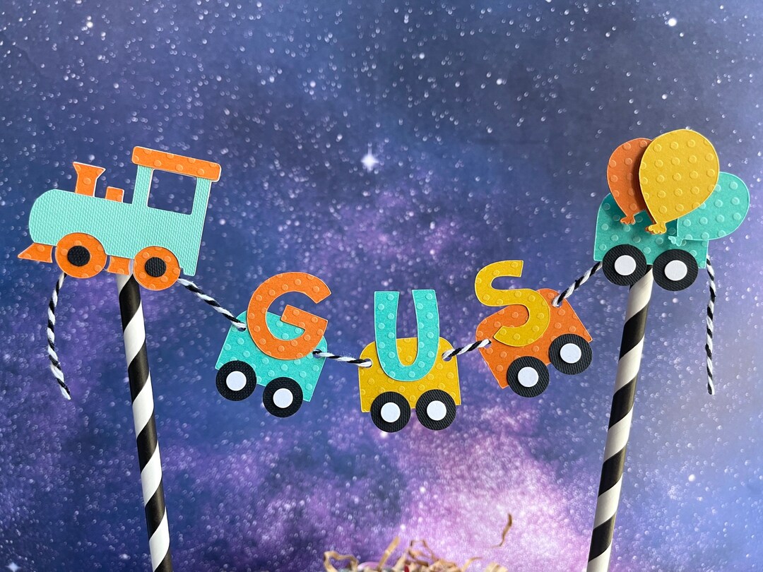 Train Cake Topper, Choo Choo Train Birthday Party Cake Topper, Boy One ...