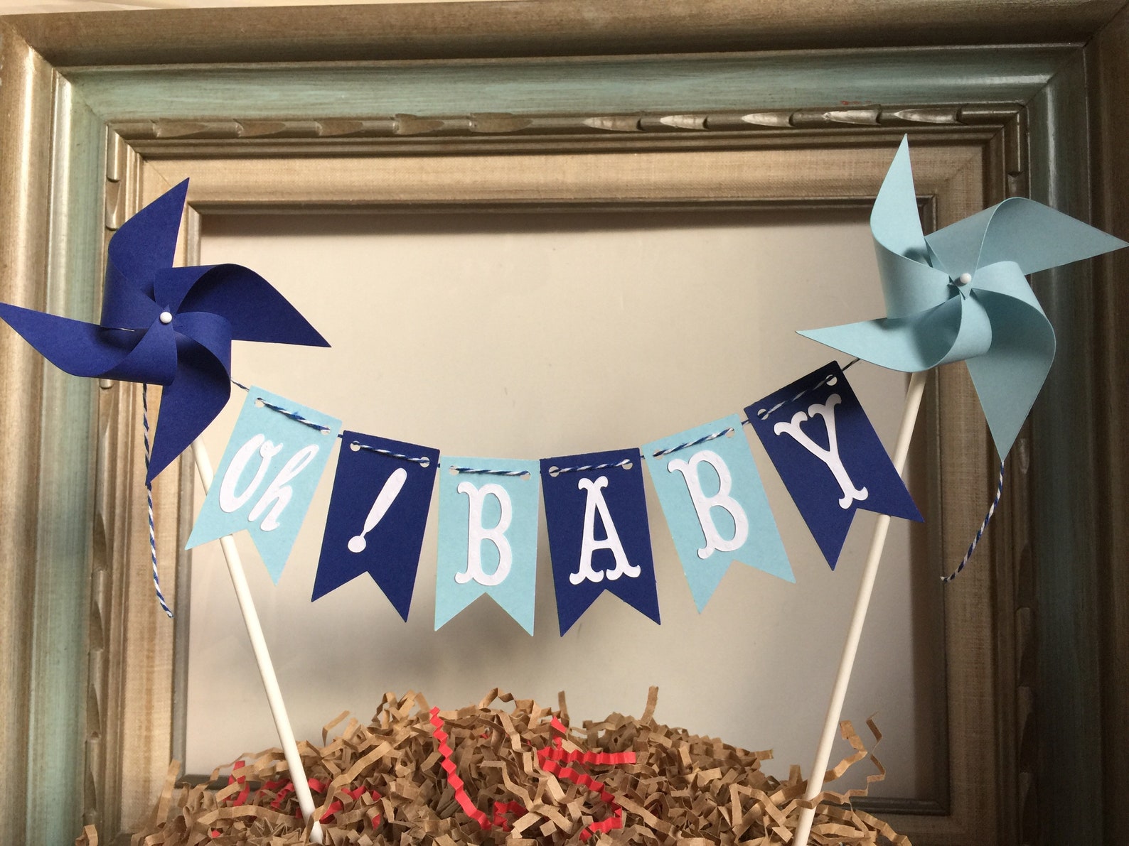 Oh Baby Cake Topper Banner Pennant Topper July 4th Baby | Etsy