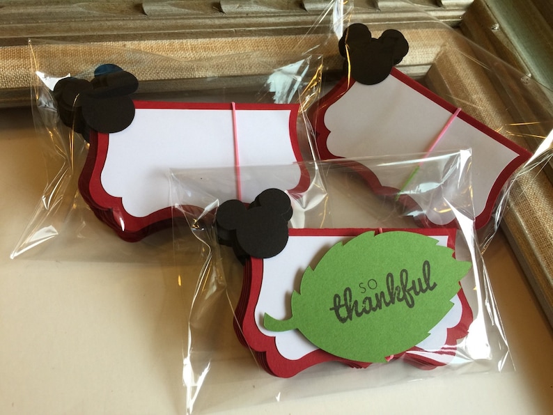 Mickey Mouse Tent Card Placecards One Year Old Toddler Birthday Party ...