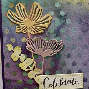 Floral Flower Birthday Card Handmade, Paper Card, Celebrate Birthday ...