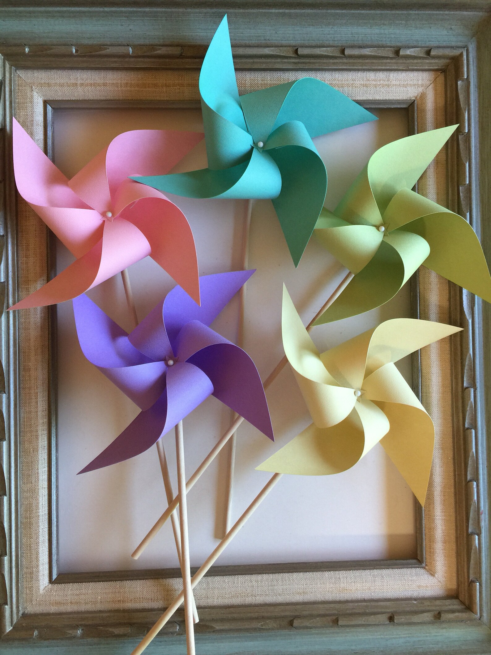 Pastel Spinning Paper Pinwheels Large Pastel Centerpieces - Etsy