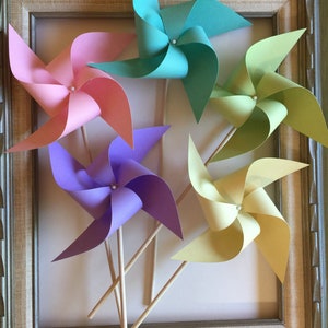 Pastel Spinning Paper Pinwheels Large Pastel Centerpieces Easter ...
