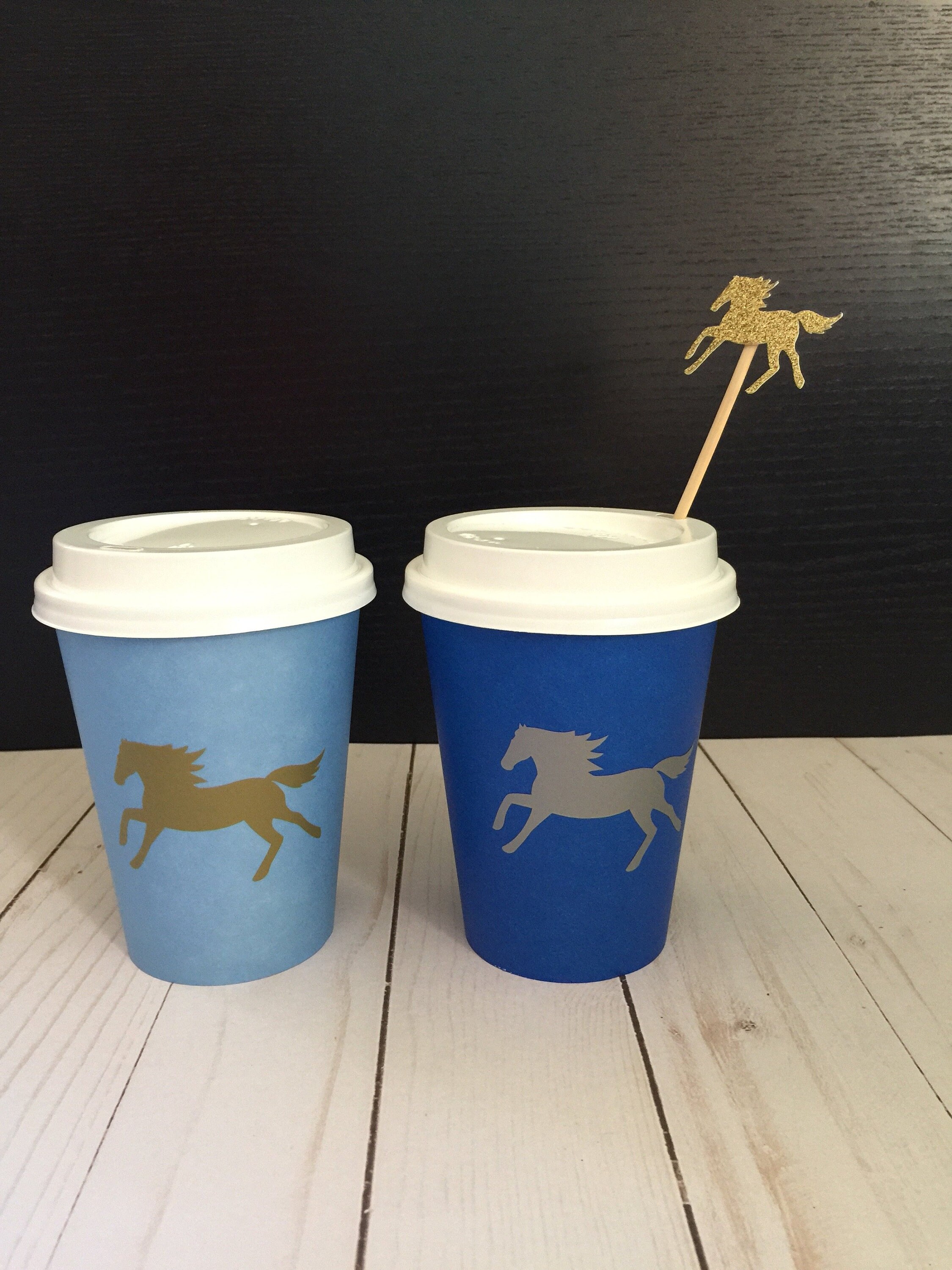 Horse Coffee Cups Party Cups Equestrian Horse party supplies | Etsy