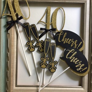 Milestone Birthday Wedding Anniversary Centerpiece Glitter | Etsy