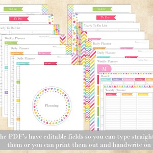 Planning Printables Rainbow Daily Planner Weekly Planner - Etsy