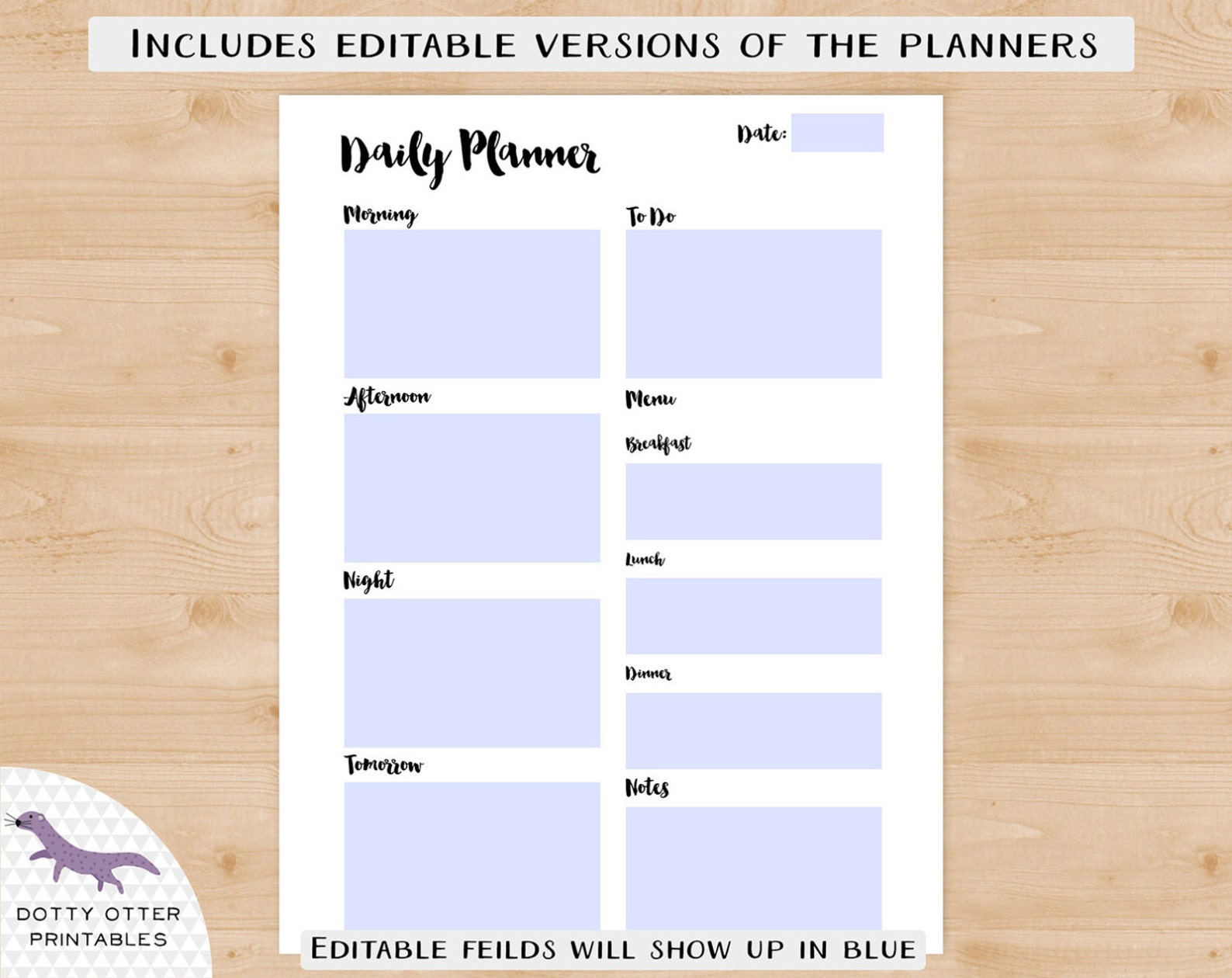 Printable Planners Modern Daily Planner, Weekly Planner, Printable ...