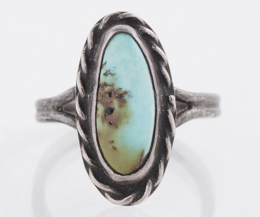 Vintage Ring Vintage Sterling Silver Turquoise Ring - Etsy