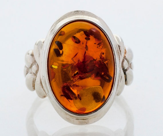 Vintage Ring Vintage Sterling Silver and Oval Sun Spangled | Etsy