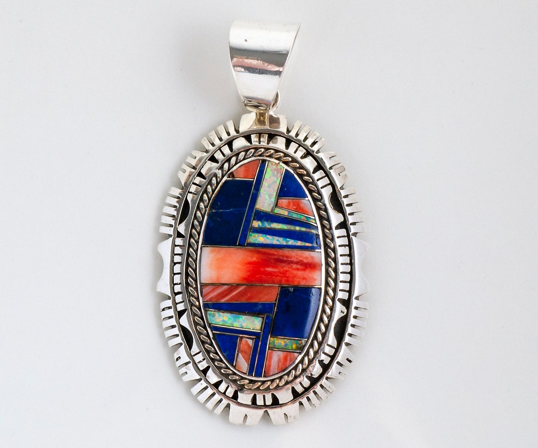 Vintage Pendant Vintage Native American Large Sterling Silver ...