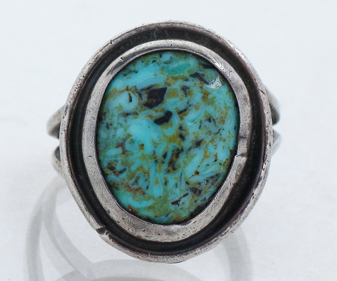 Vintage Ring Vintage Sterling Silver Turquoise Ring - Etsy