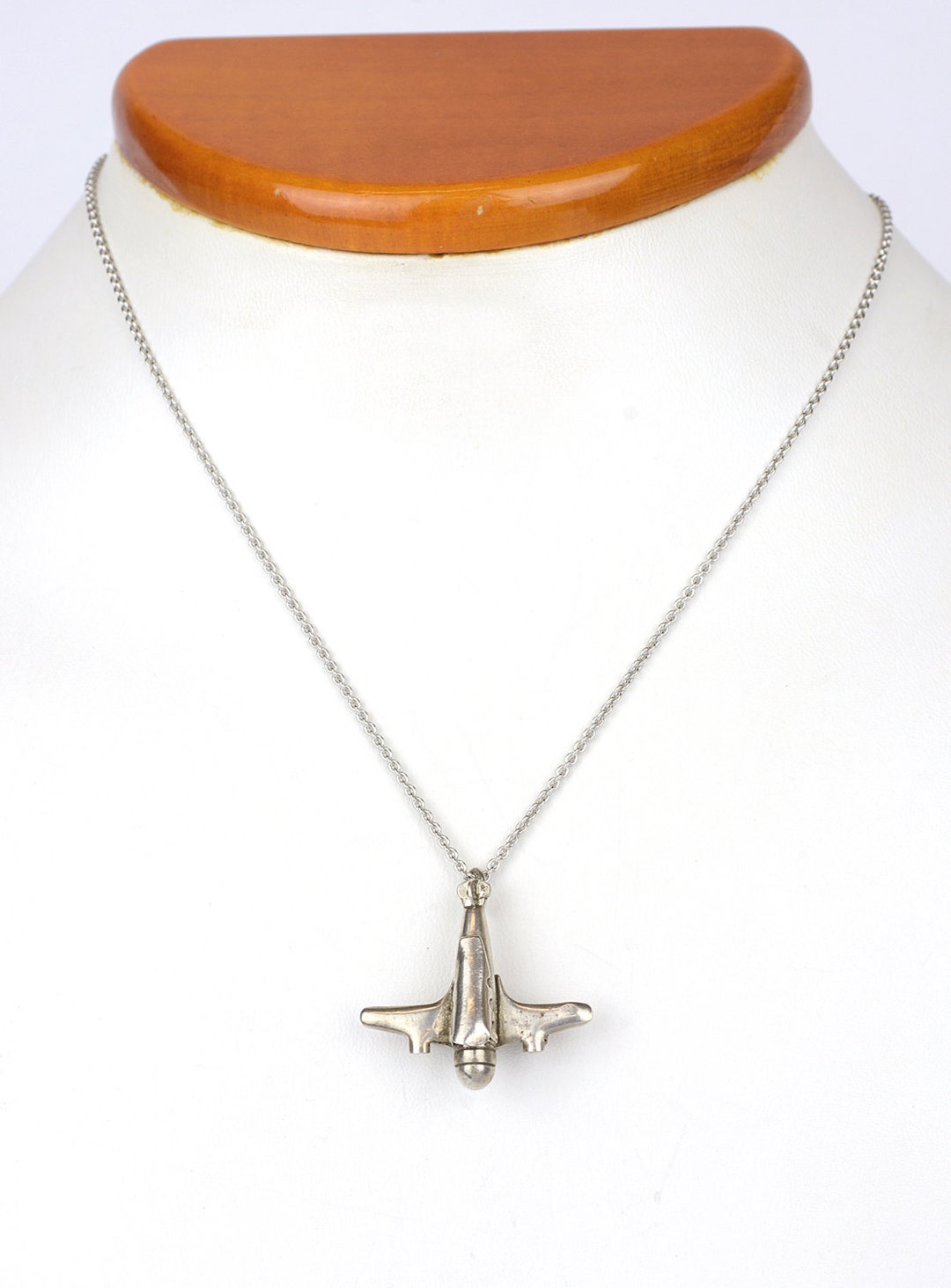 Antique 1920's Sterling Silver Airplane Necklace - Etsy