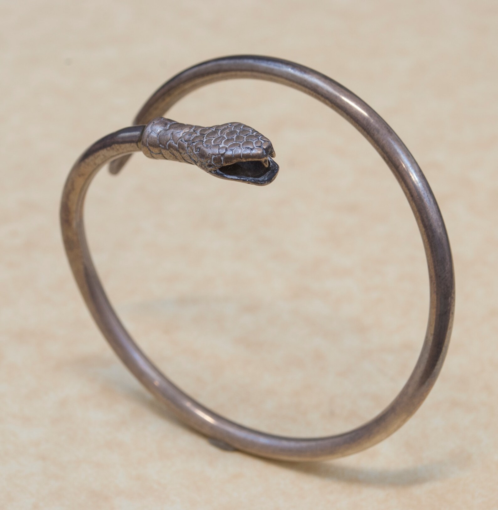 Vintage Bangle Vintage Sterling Silver Snake Bangle Bracelet - Etsy