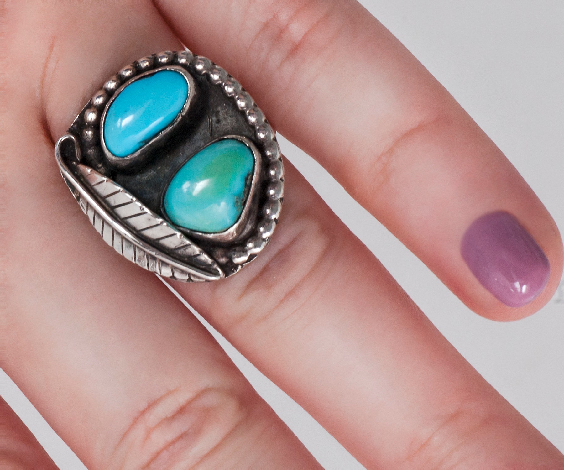 Native American Vintage Native American Sterling Silver Double ...