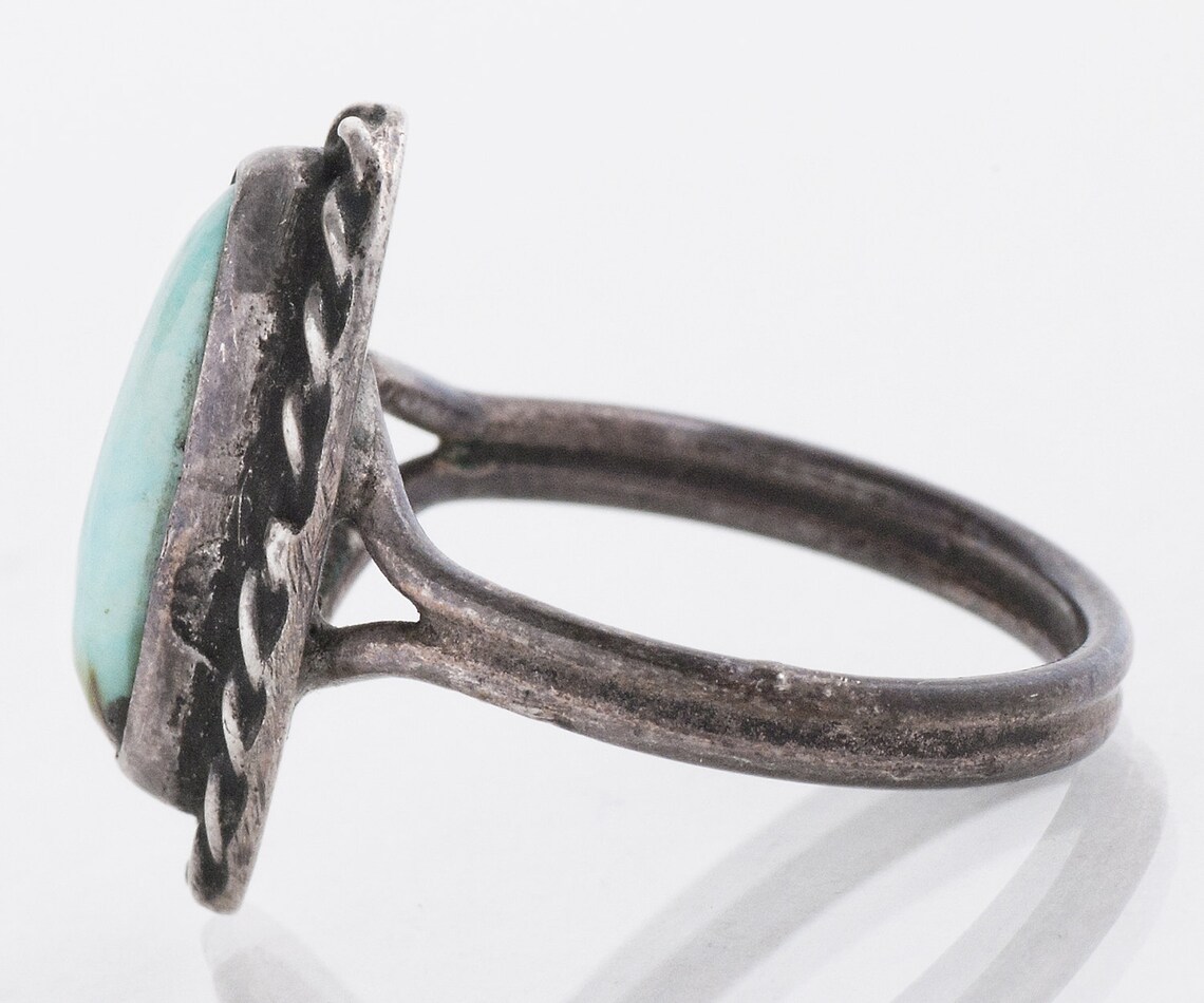 Vintage Ring Vintage Sterling Silver Turquoise Ring - Etsy