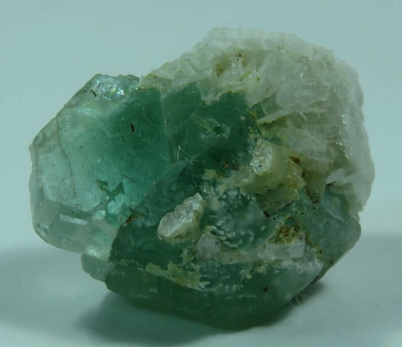 77 Carats Green Fluorite Crystal & Feldspar Mineral | Etsy