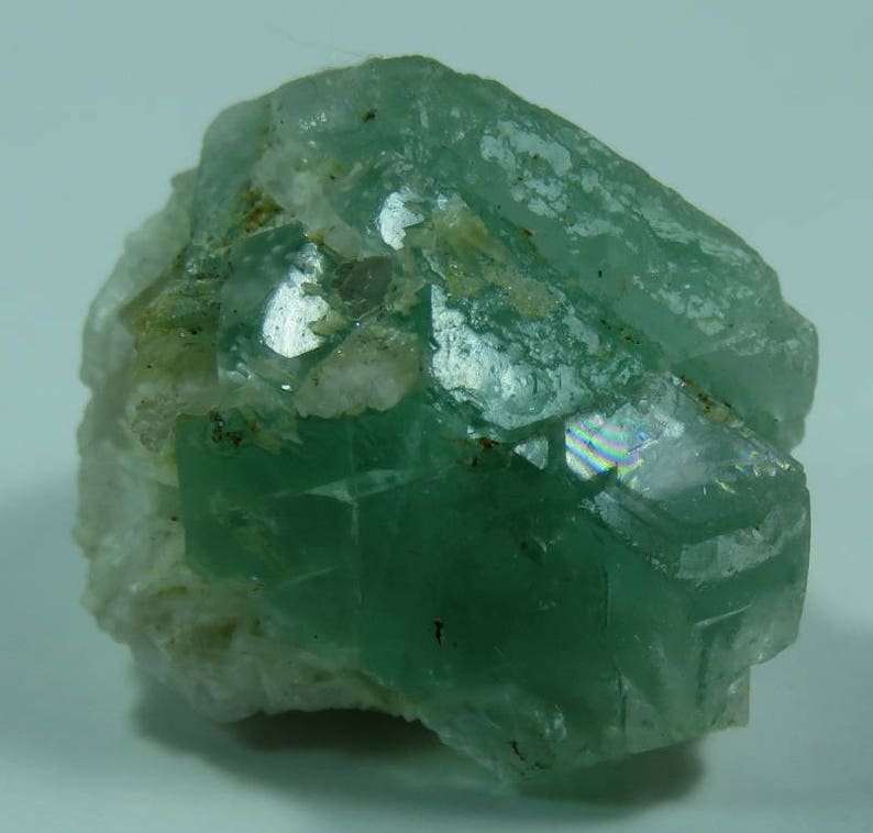 77 Carats Green Fluorite Crystal & Feldspar Mineral | Etsy