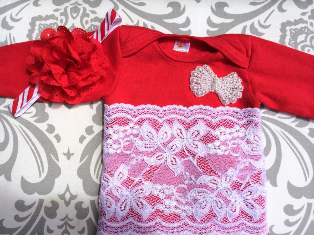 Red Baby Gown,take Home Outfit, Newborn Gown, Christmas Newborn Outfit ...
