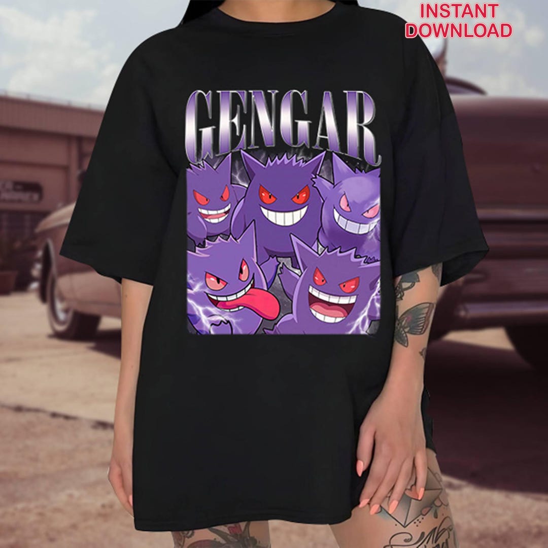 Gengar Vintage Graphic Png, Gengar Vintage Graphic PNG File, Pocket ...