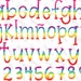 Rainbow Alphabet Lowercase Sublimation Circle Scallop and | Etsy
