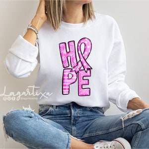 HOPE Breast Cancer Awareness Sublimation Doodles Letters October PNG ...