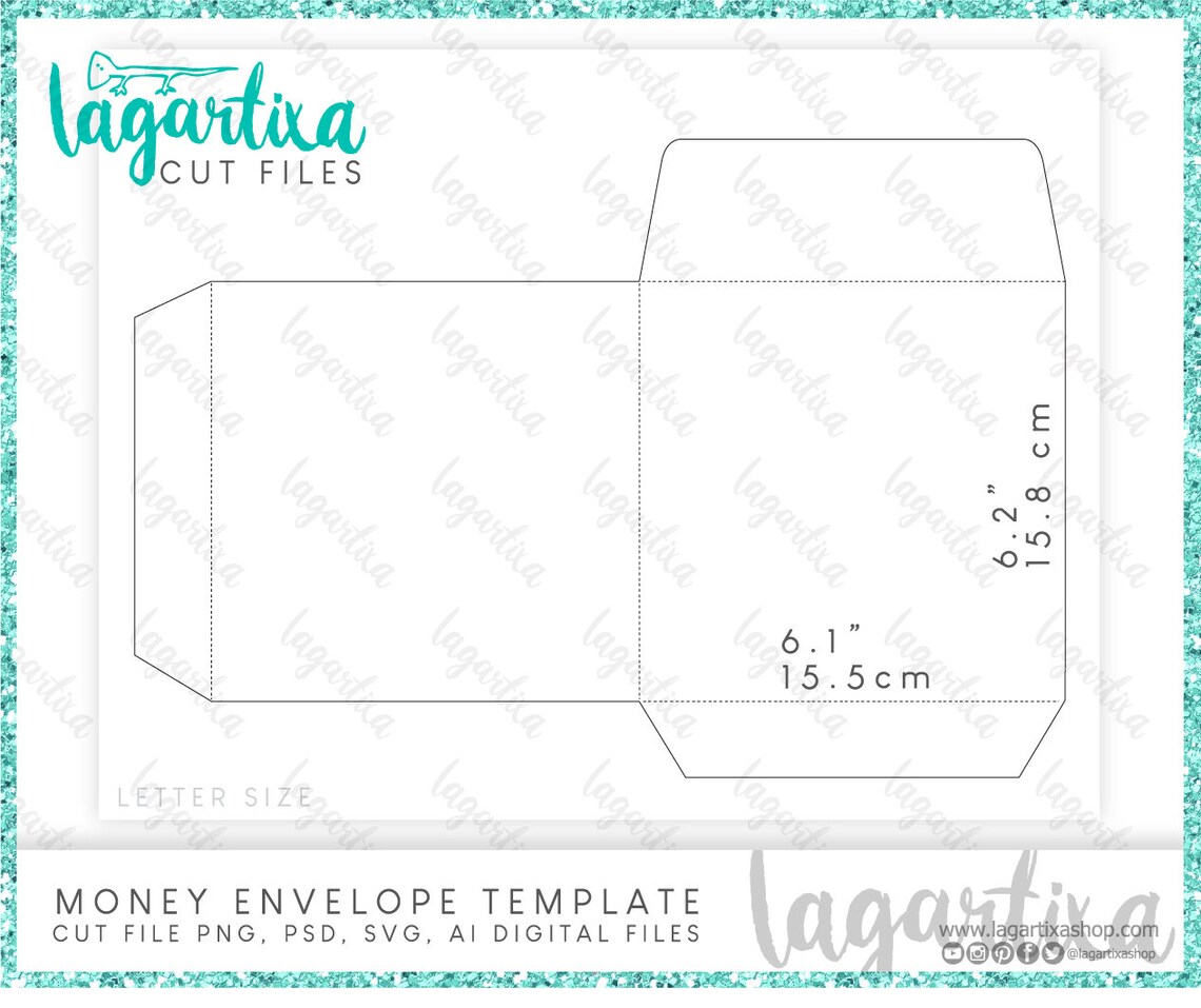 Money Gift Envelope Template Formats PNG PSD Ai SVG - Etsy
