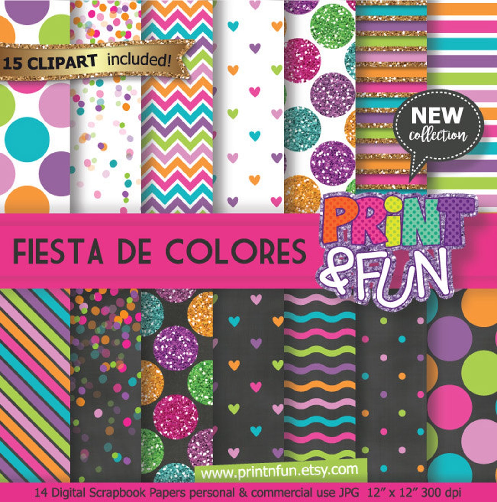 Glitter Brilliant Colors Digital Paper Chalkboard Patterns - Etsy