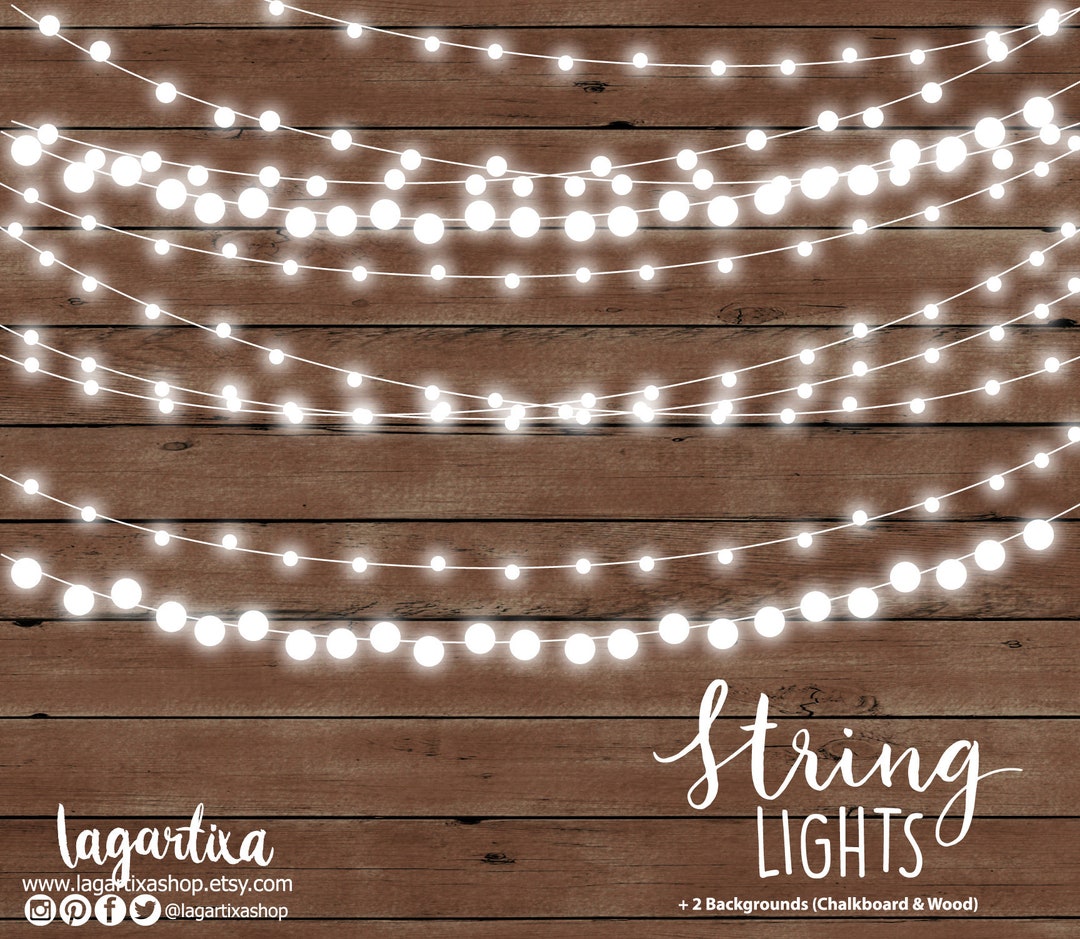 String Lights Clipart, PNG, Rustic Wedding Ideas, Bridal Shower, for ...