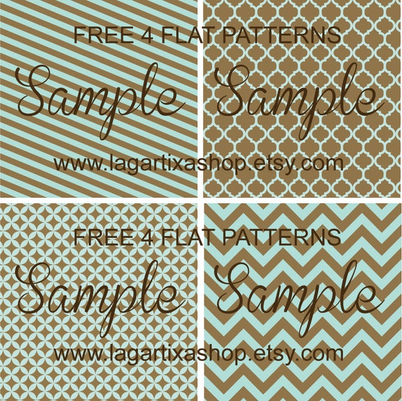 Turquoise And Brown Chevron Background